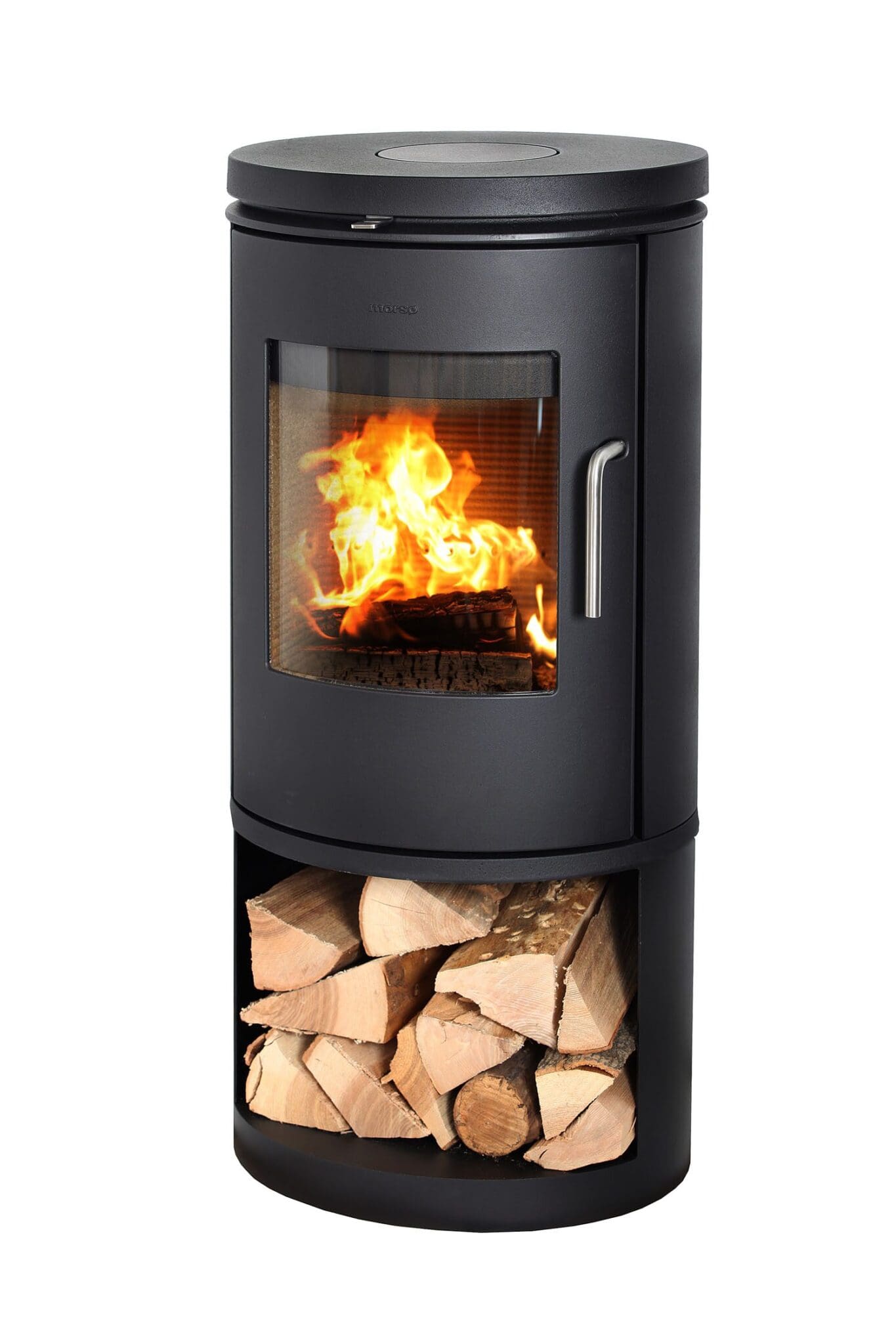 Morso 6143 Wood Stove with log storage - Sutter Home & Hearth